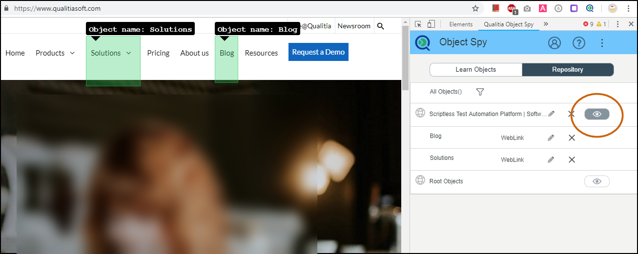 Work with Object Spy