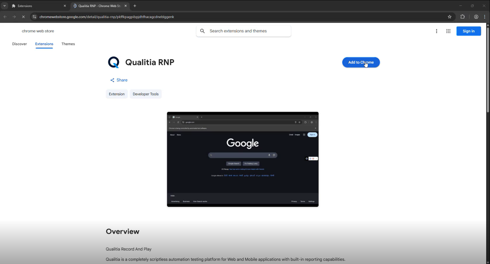 Whitelisting Recorder Browser Extension in Chrome