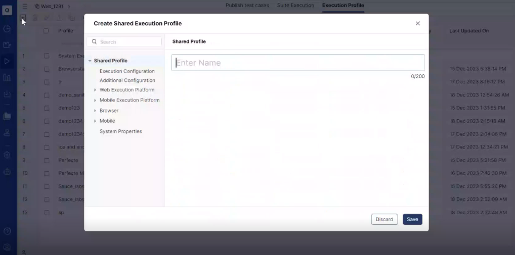 Execution Profiles